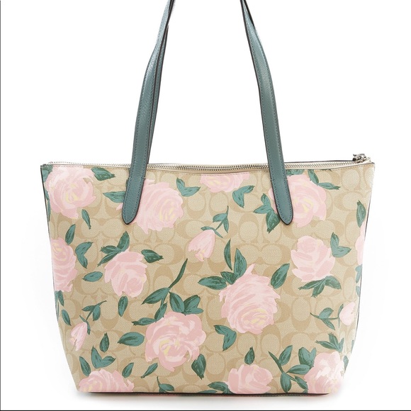 Coach | Bags | Coach Camo Rose Signature Taylor Tote | Poshmark